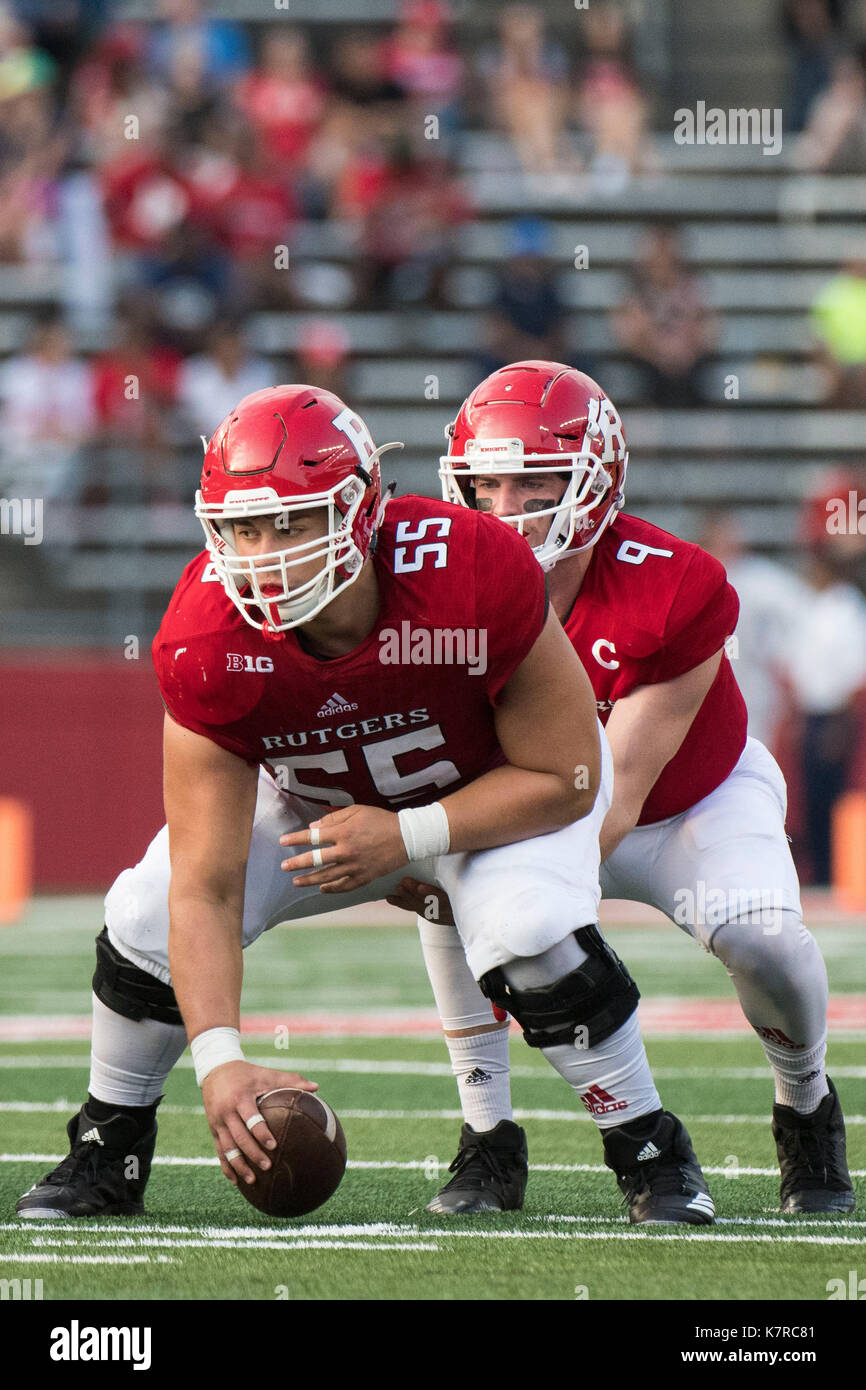 Piscataway, NJ, USA. 16th Sep, 2017. Rutgers Scarlet Knights offensive ...