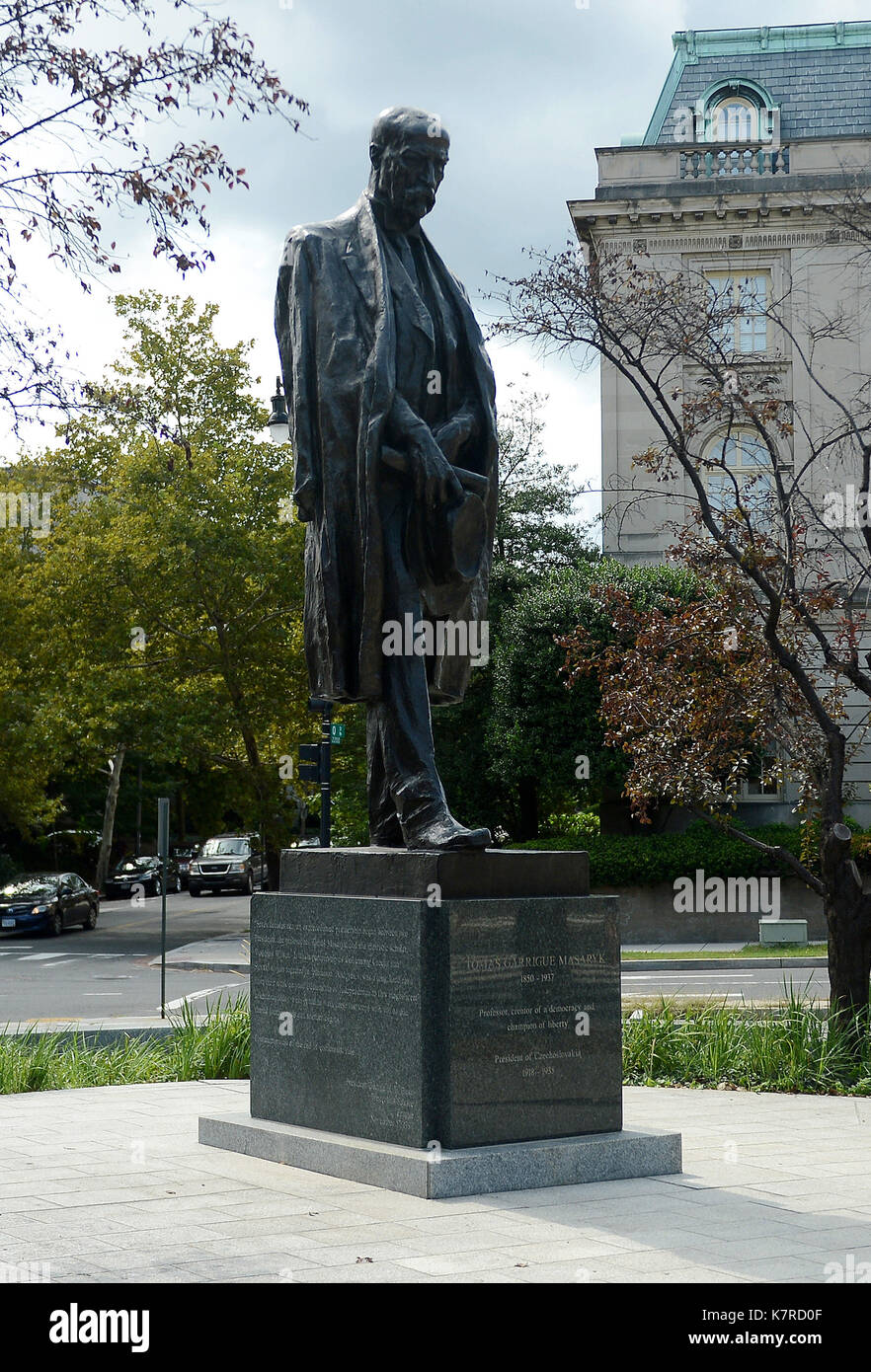 . 3rd Sep, 2017. A 12-foot statue dedicated to Tomas Garrigue Masaryk ...