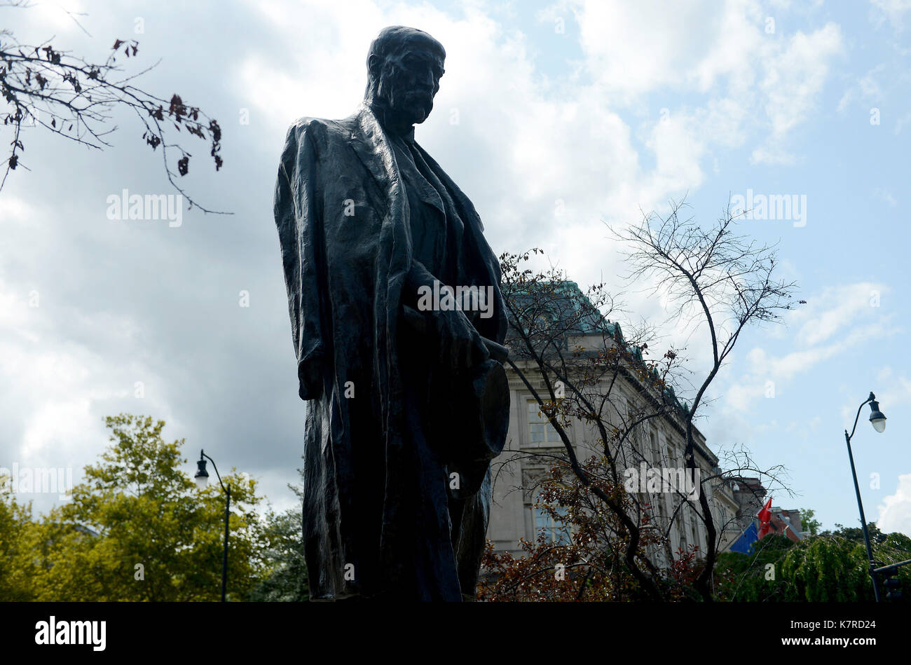 . 3rd Sep, 2017. A 12-foot statue dedicated to Tomas Garrigue Masaryk ...