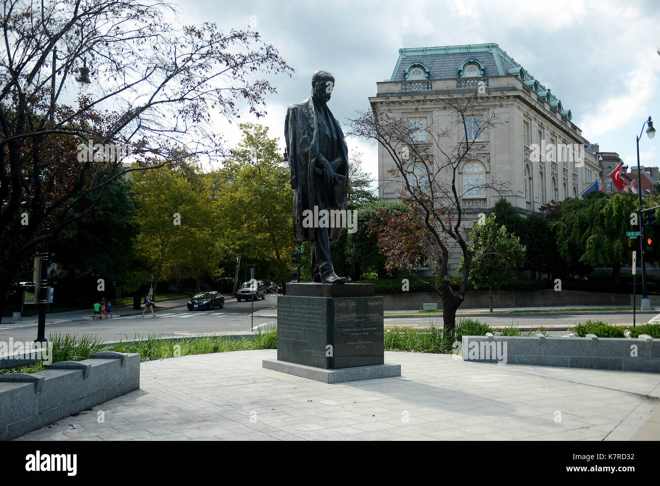 . 3rd Sep, 2017. A 12-foot statue dedicated to Tomas Garrigue Masaryk ...