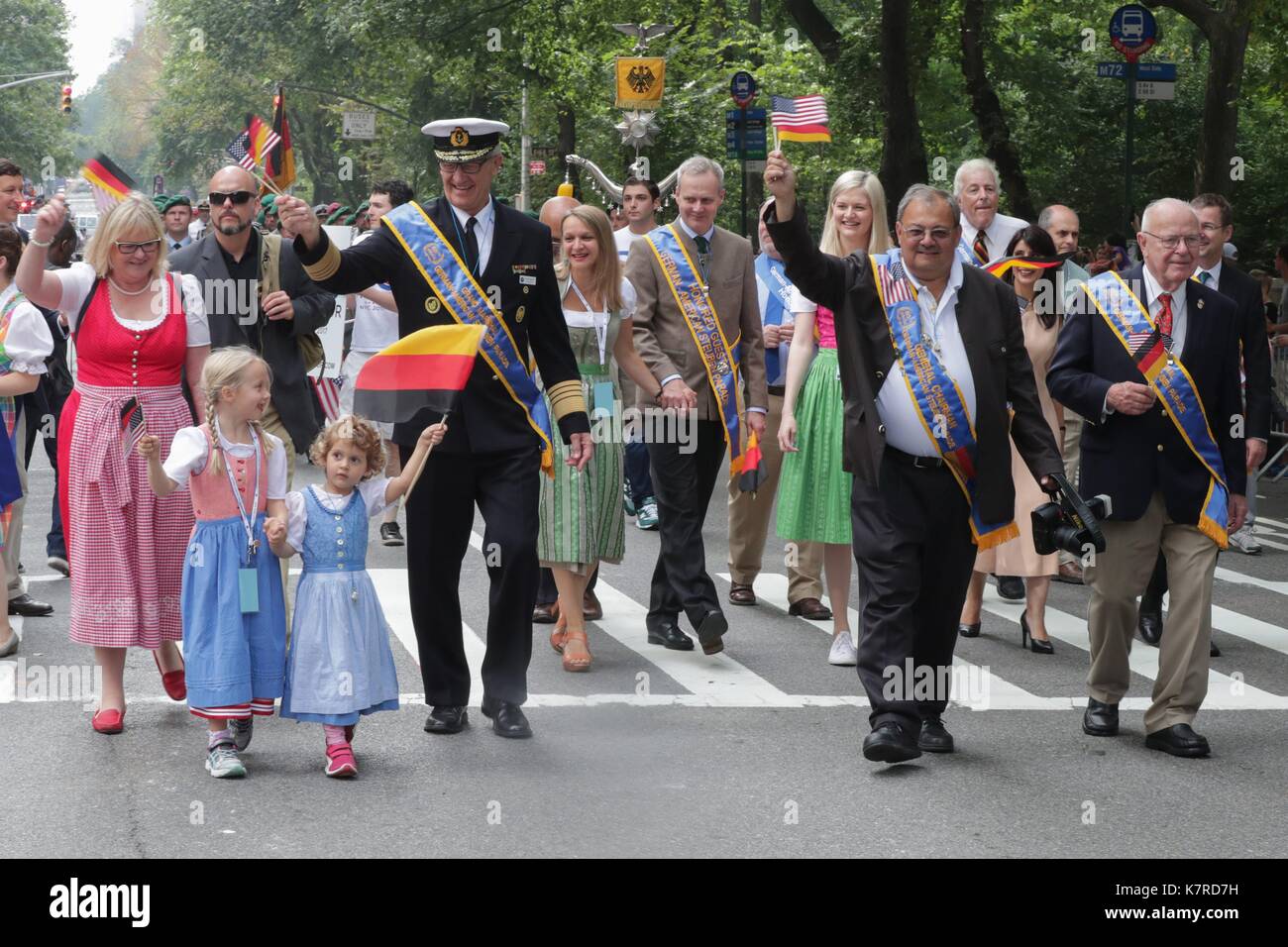 Fifth Avenue, New York, USA, September 16 2017 - Grand Marshals Admiral ...