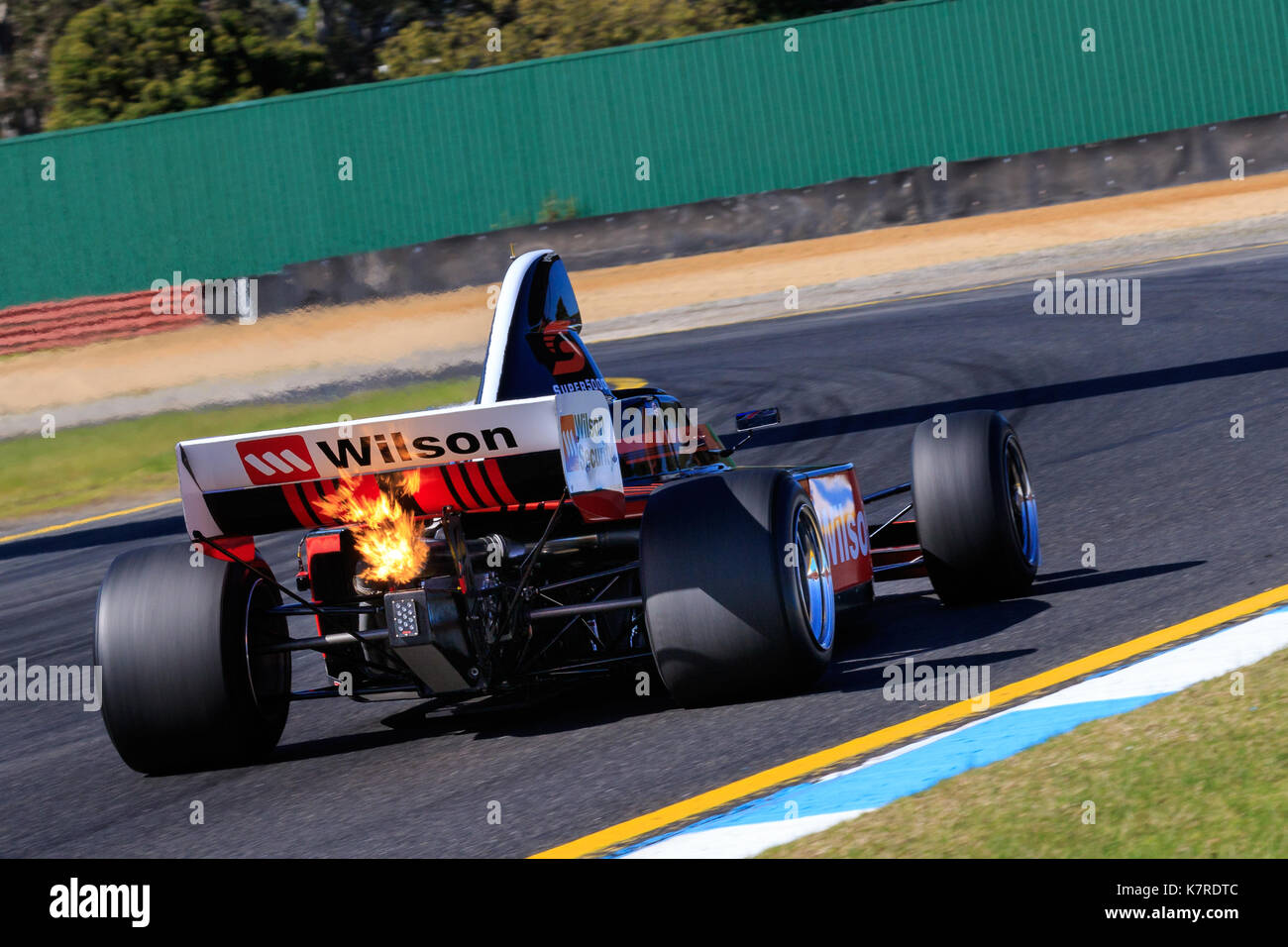 MELBOURNE, AUSTRALIA - 17 SEPTEMBER: Formula 500 breathing fire during ...