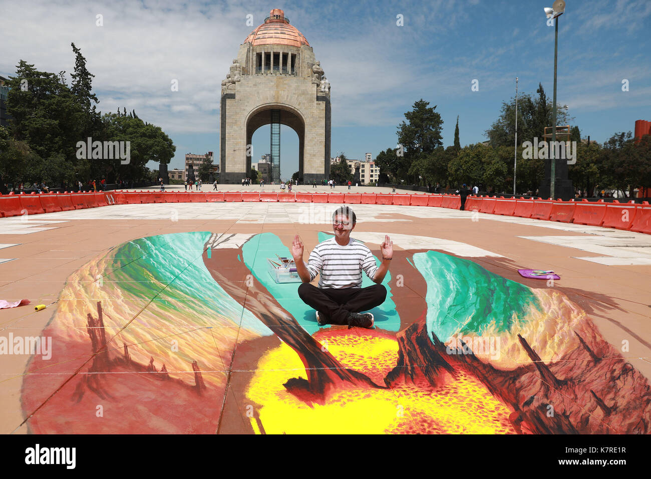 Mexico City, Mexico. 15th Sep, 2017. The German painter Edgar Müller ...