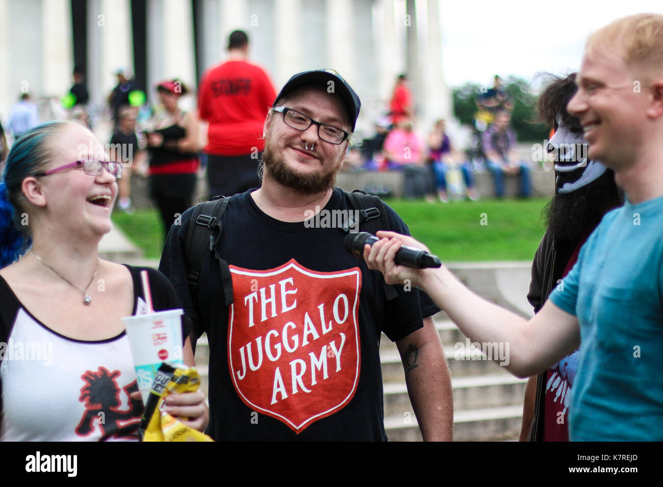 Washington, DC - September 16, 2017: Juggalos gather at the Lincoln ...