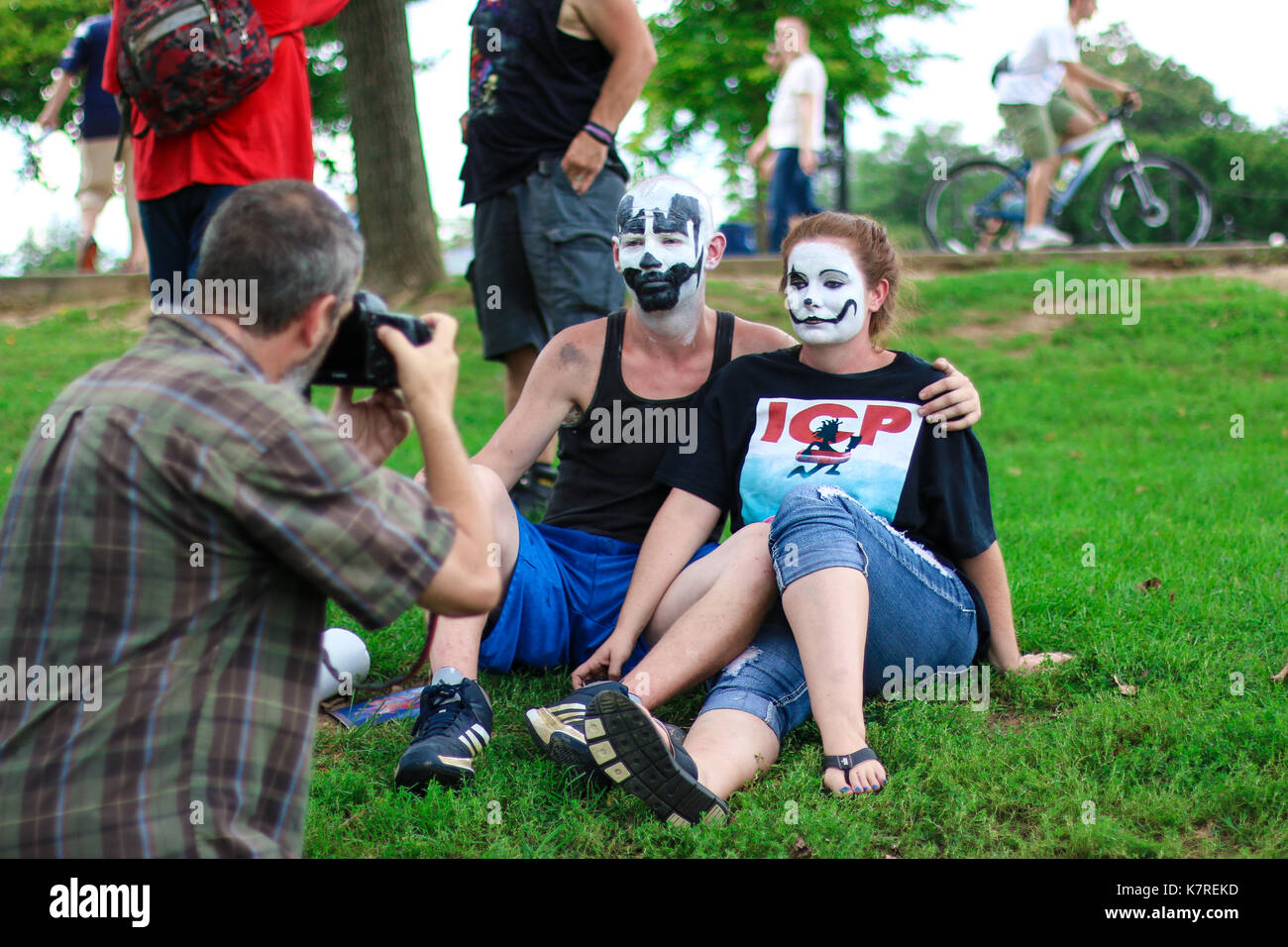 Washington, DC - September 16, 2017: Juggalos gather at the Lincoln ...
