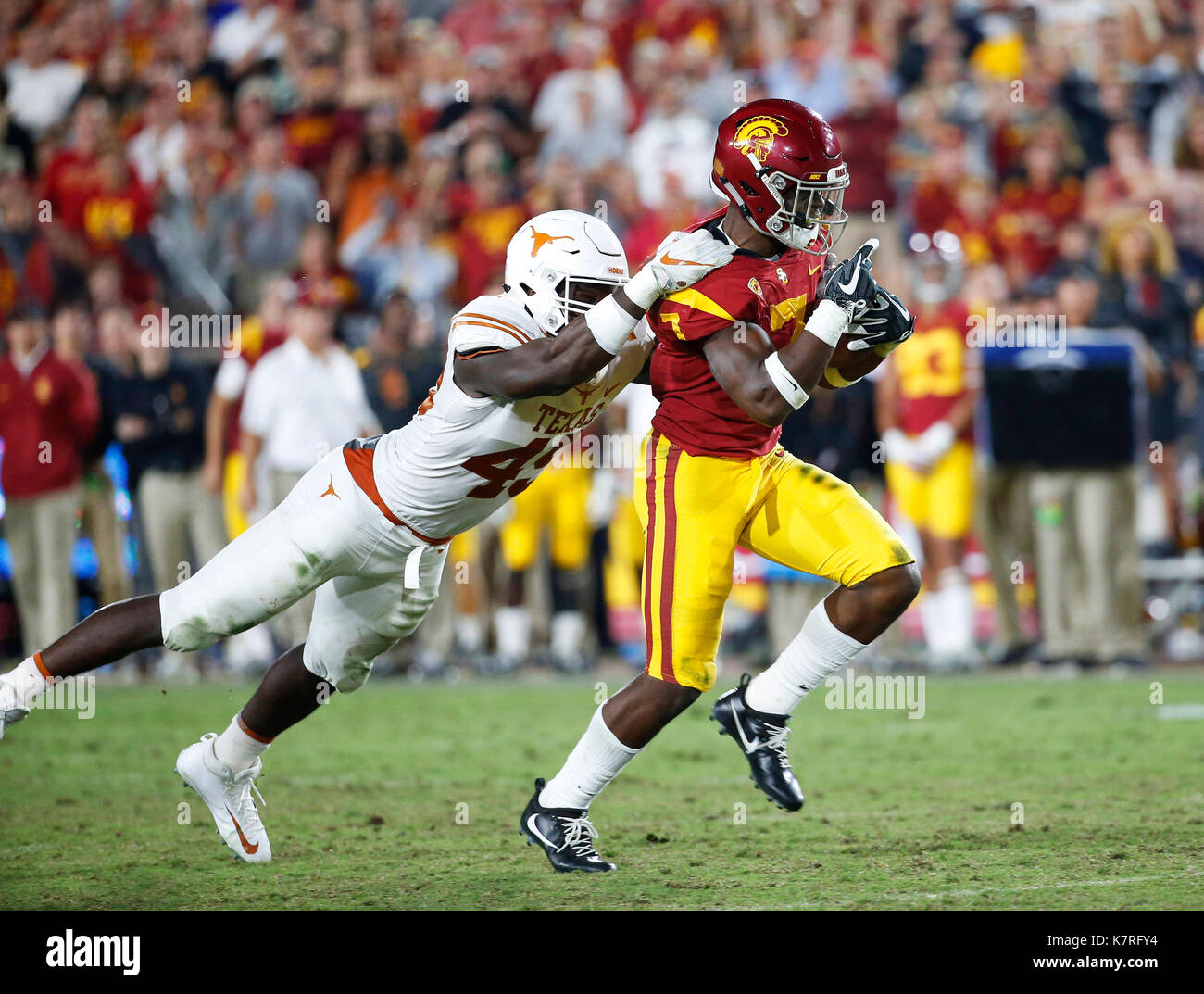 September 16, 2017 USC Trojans running back Stephen Carr #7 carries the ...