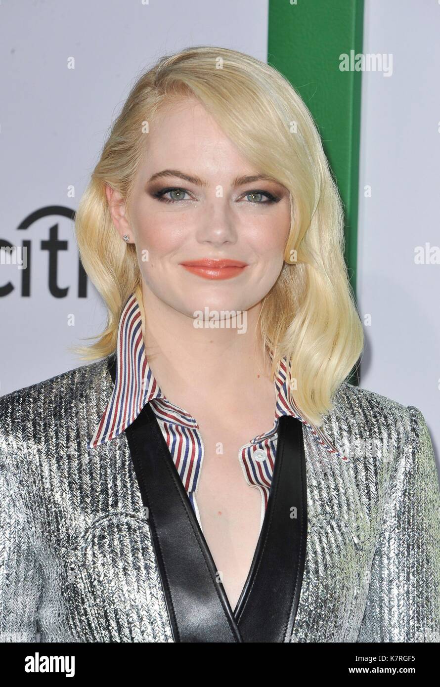 Los Angeles, CA, USA. 16th Sep, 2017. Emma Stone at arrivals for BATTLE ...