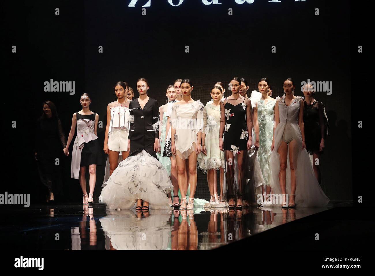 Perth, Australia. 16th Sep, 2017. Models present creations during the ...