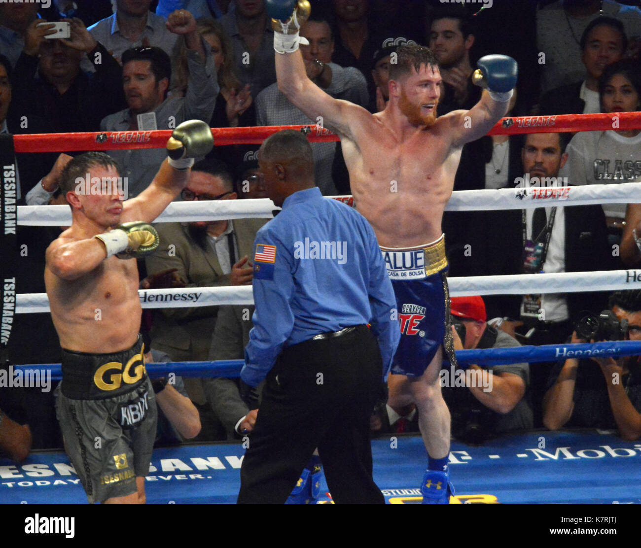 Alvarez golovkin 2017 draw hi-res stock photography and images - Alamy