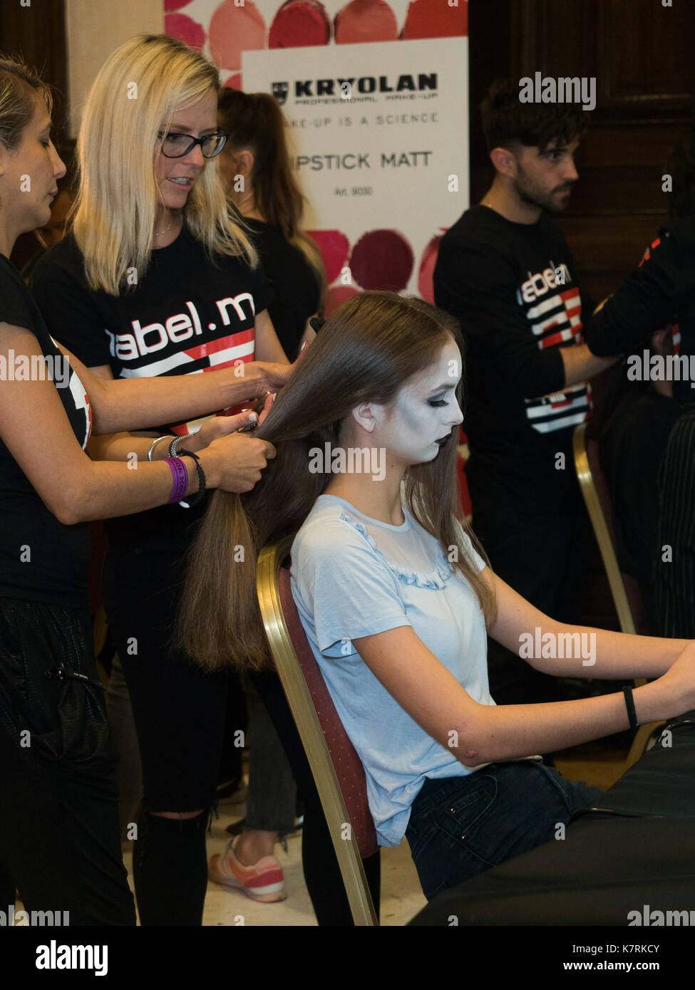 SEPTEMBER 16 : Backstage at John Herrera show at the Freemasons Hall in ...