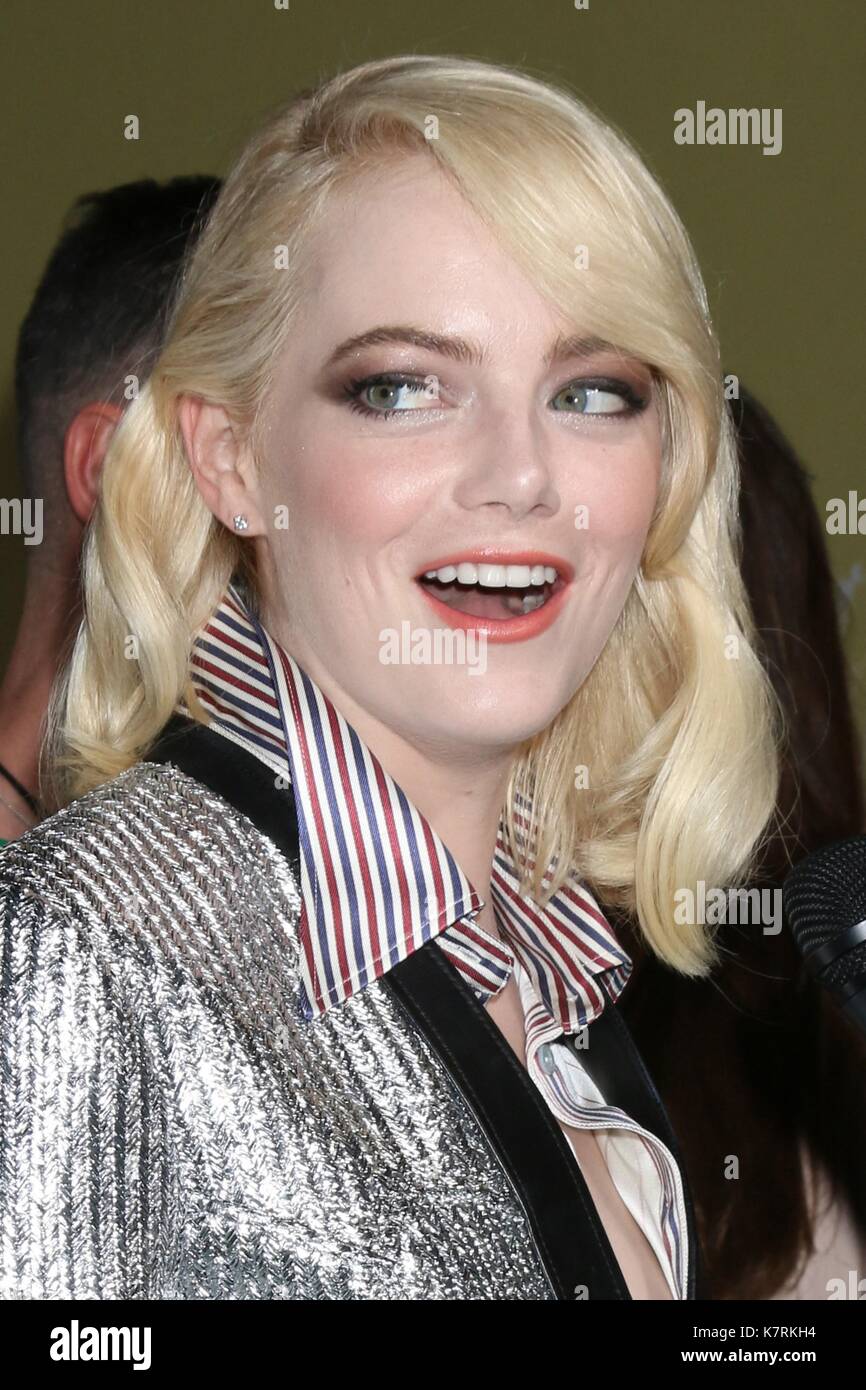 Los Angeles, CA, USA. 16th Sep, 2017. Emma Stone at arrivals for BATTLE ...