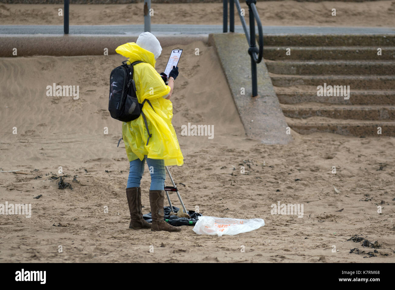 Volunteers cleaning up litter on beach hi-res stock photography and ...
