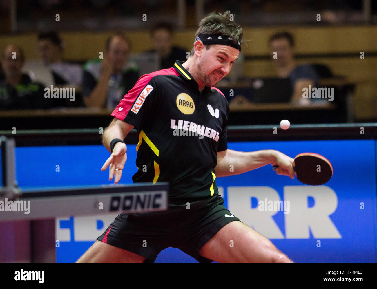 Germany's Timo Boll in action against Slovenia's Bojan Tokic during the ...