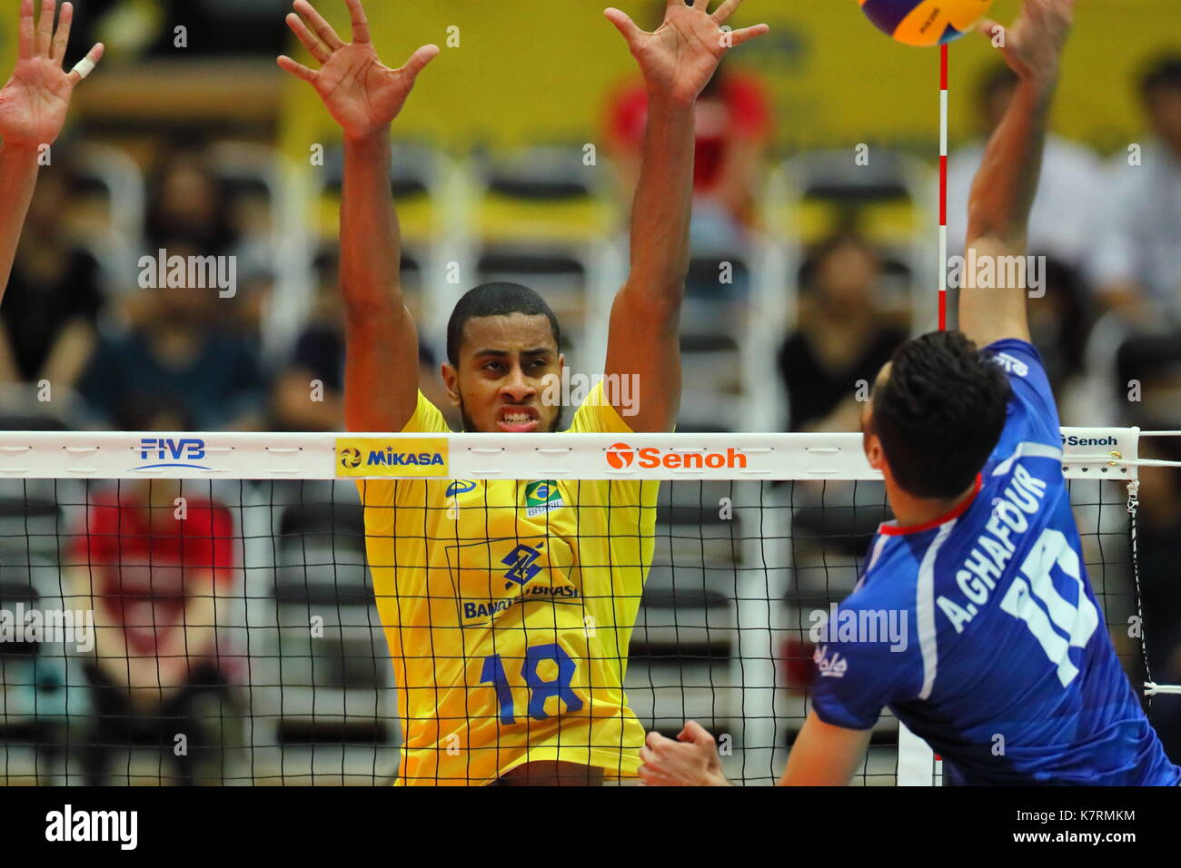 Osaka, Japan. 15th Sep, 2017. Mauricio Silva (BRA) Volleyball : FIVB ...