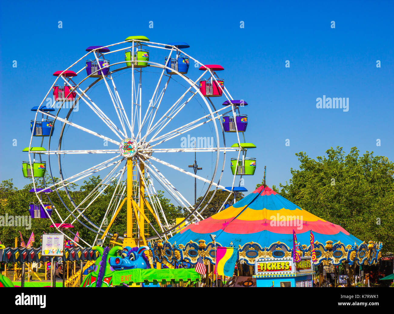 Ferris Wheel At Small Local County Fair Stock Photo - Alamy