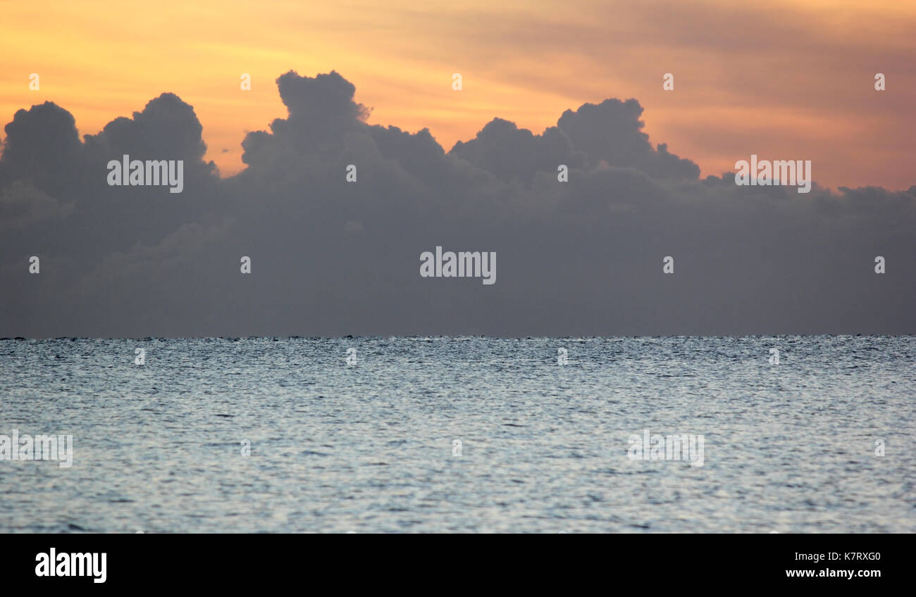 landscape view of peaceful ocean with beautiful sky background Stock ...