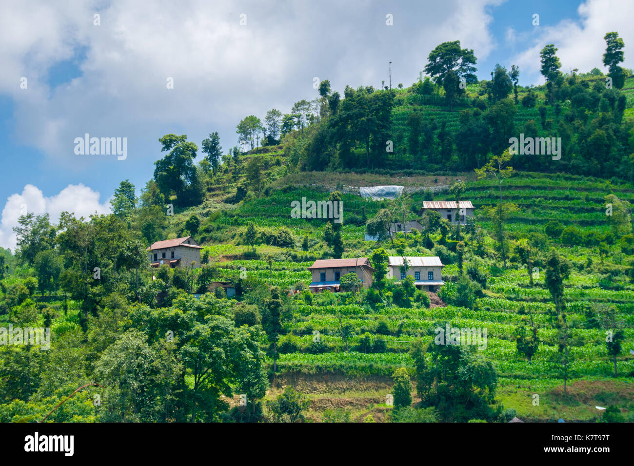 Remote Village of Nepal Stock Photo - Alamy