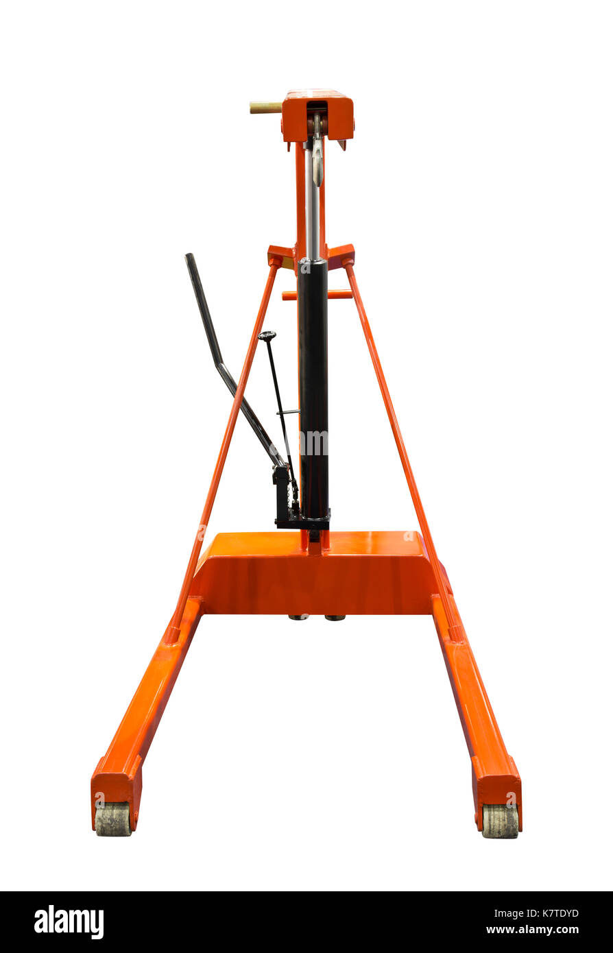 Mobile crane isolated on white background with clipping path Stock ...