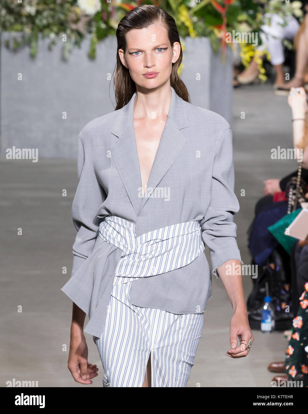 NEW YORK, NY - September 08, 2017: Bette Franke walks the runway at the ...