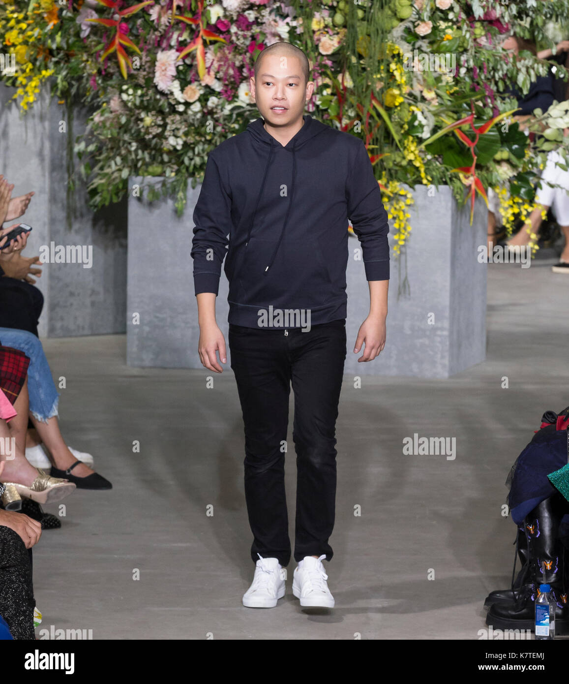 NEW YORK, NY - September 08, 2017: Designer Jason Wu walks the runway ...