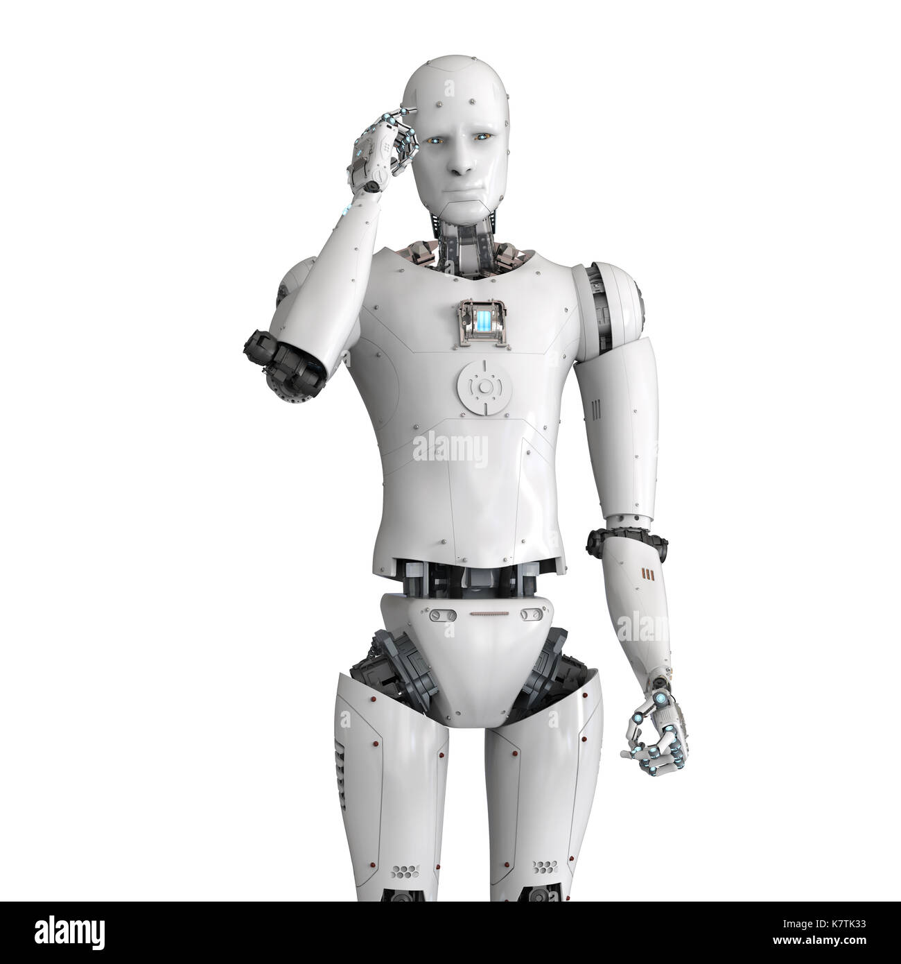 Ai humanoid robot thinking Cut Out Stock Images & Pictures - Alamy