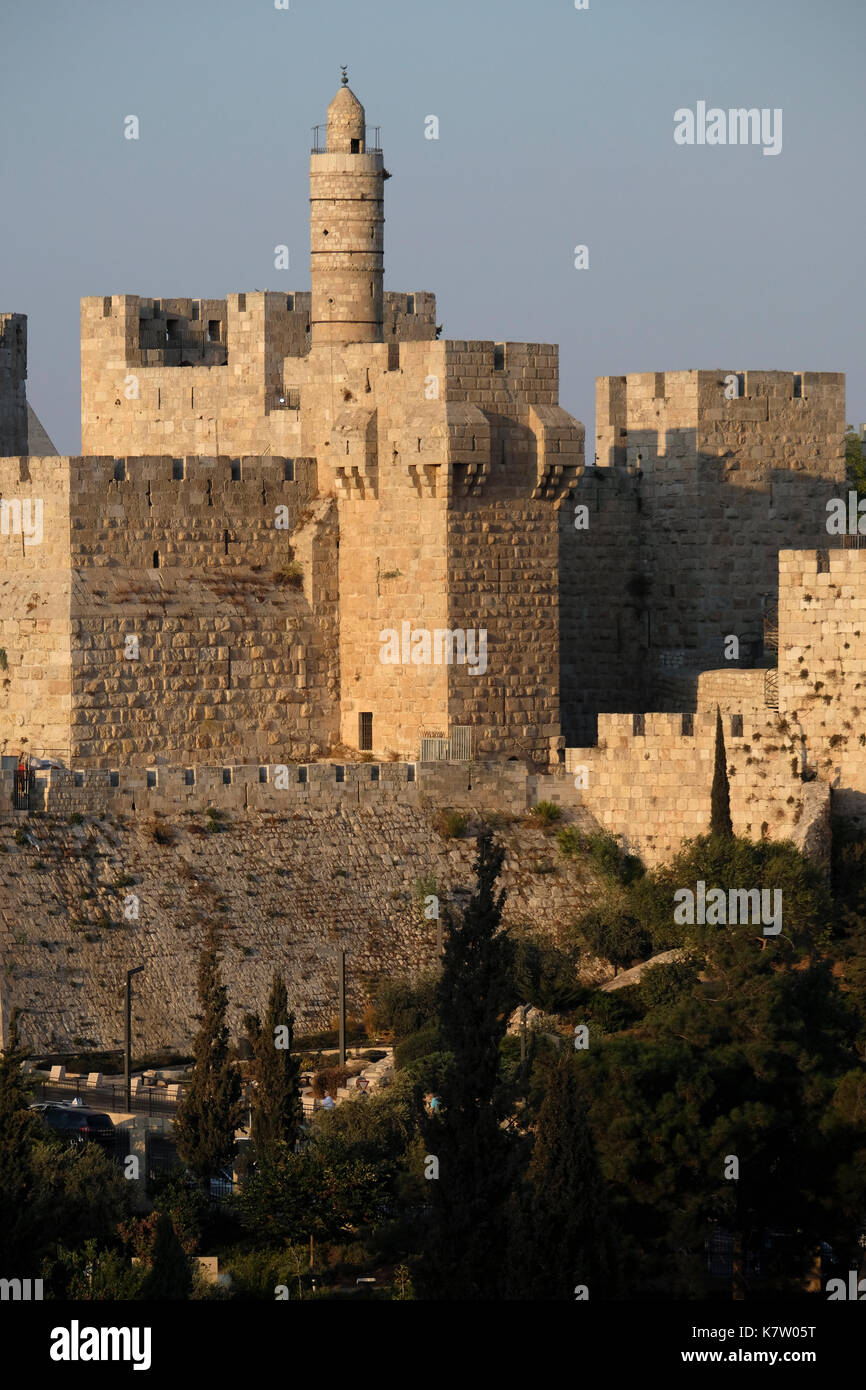 The fortified Tower of David, also known as the Jerusalem Citadel and ...