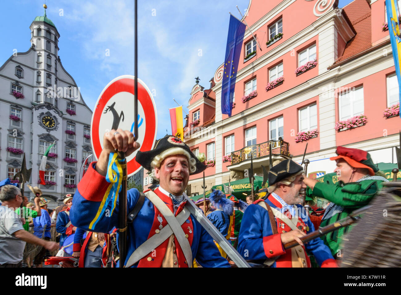 Fischertag (fishers day), parade of City guards in traditional costumes ...