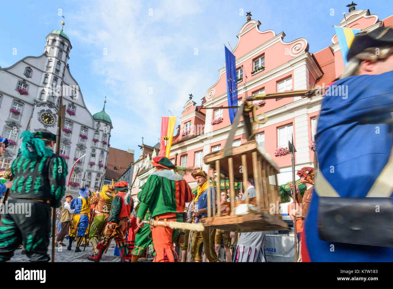 Fischertag (fishers day), parade of City guards in traditional costumes ...