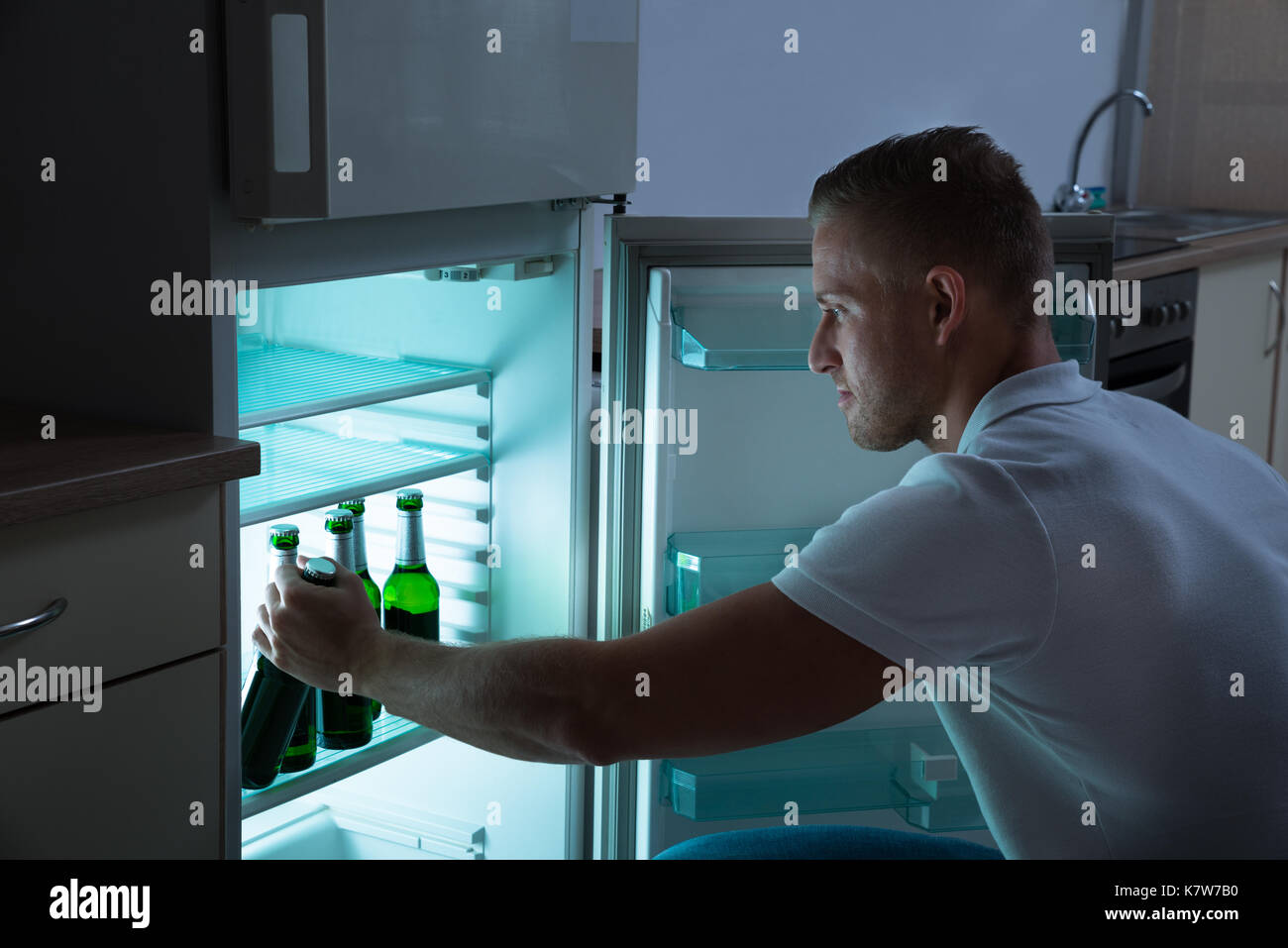 Bottle beer in fridge hi-res stock photography and images - Alamy