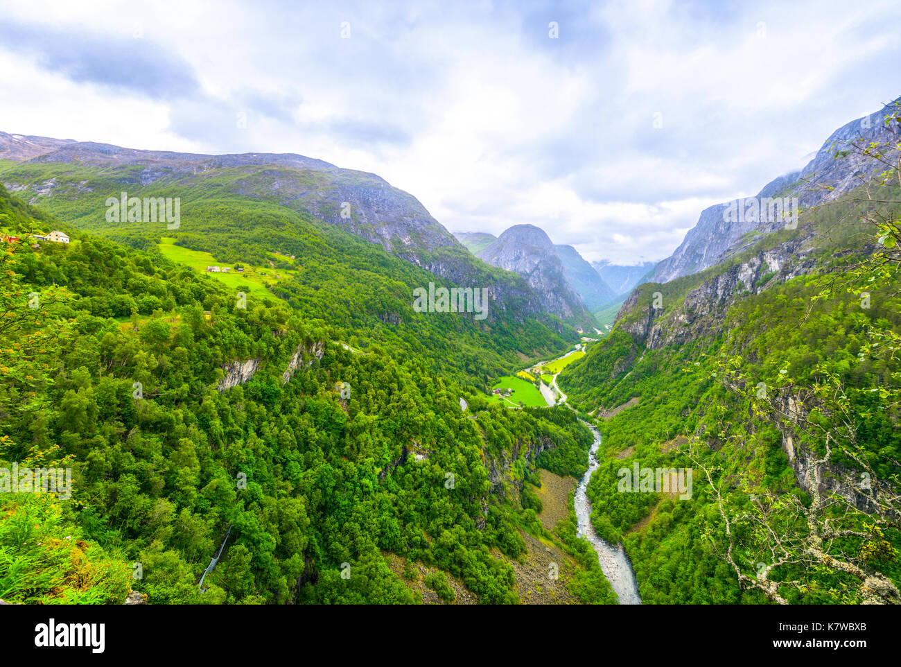 Landscape in stalheim valley norway hi-res stock photography and images ...
