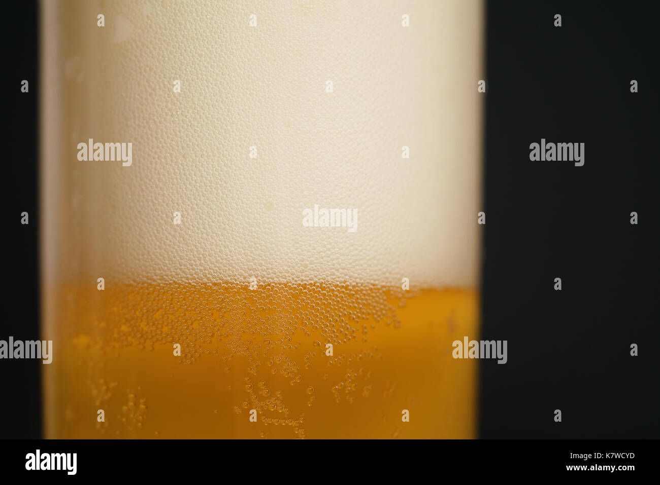 wheat unfiltered beer poured into glass over dark background Stock ...