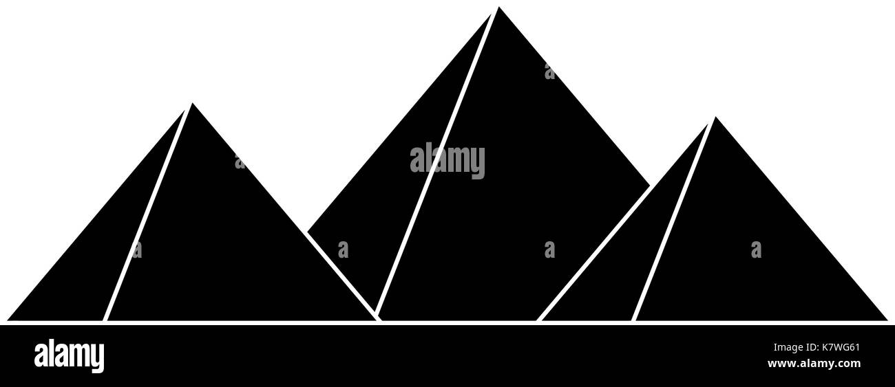 egyptian pyramids vector symbol icon design. Beautiful illustration ...