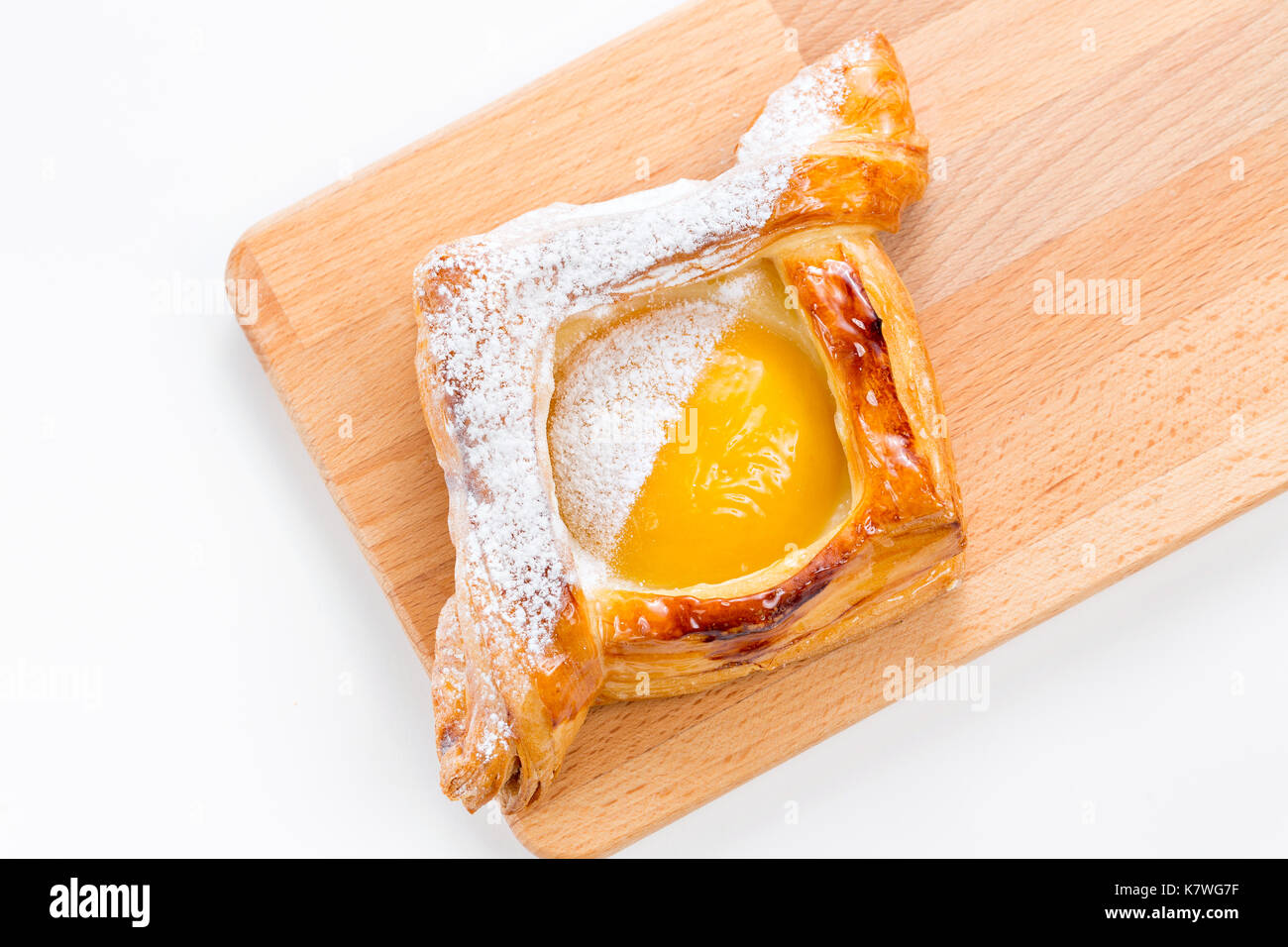 Open pies of puff pastry with peach, thyme and honey. Breakfast ...