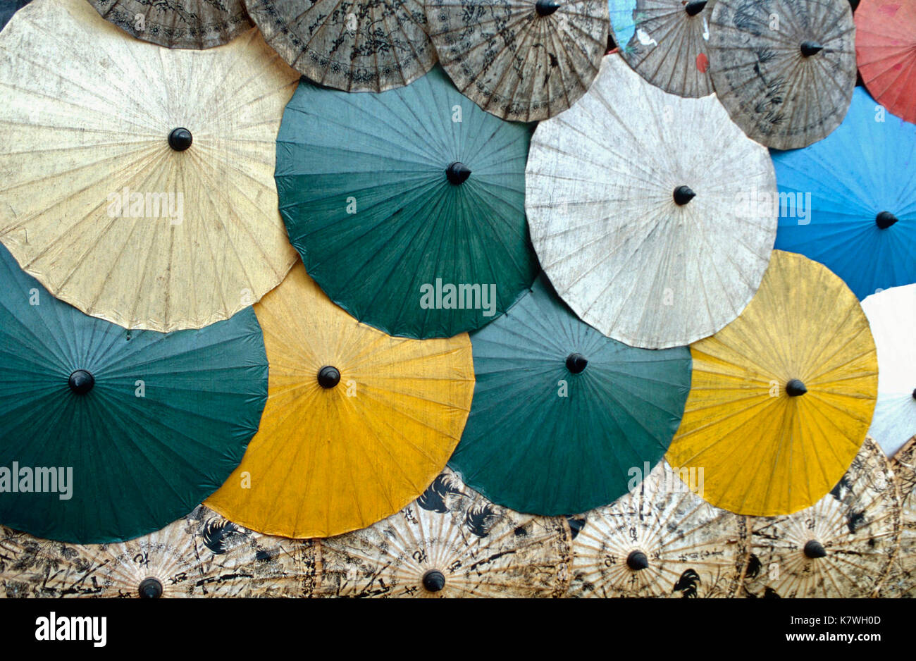 Colorful paper umbrellas,Chiang Mai Stock Photo - Alamy