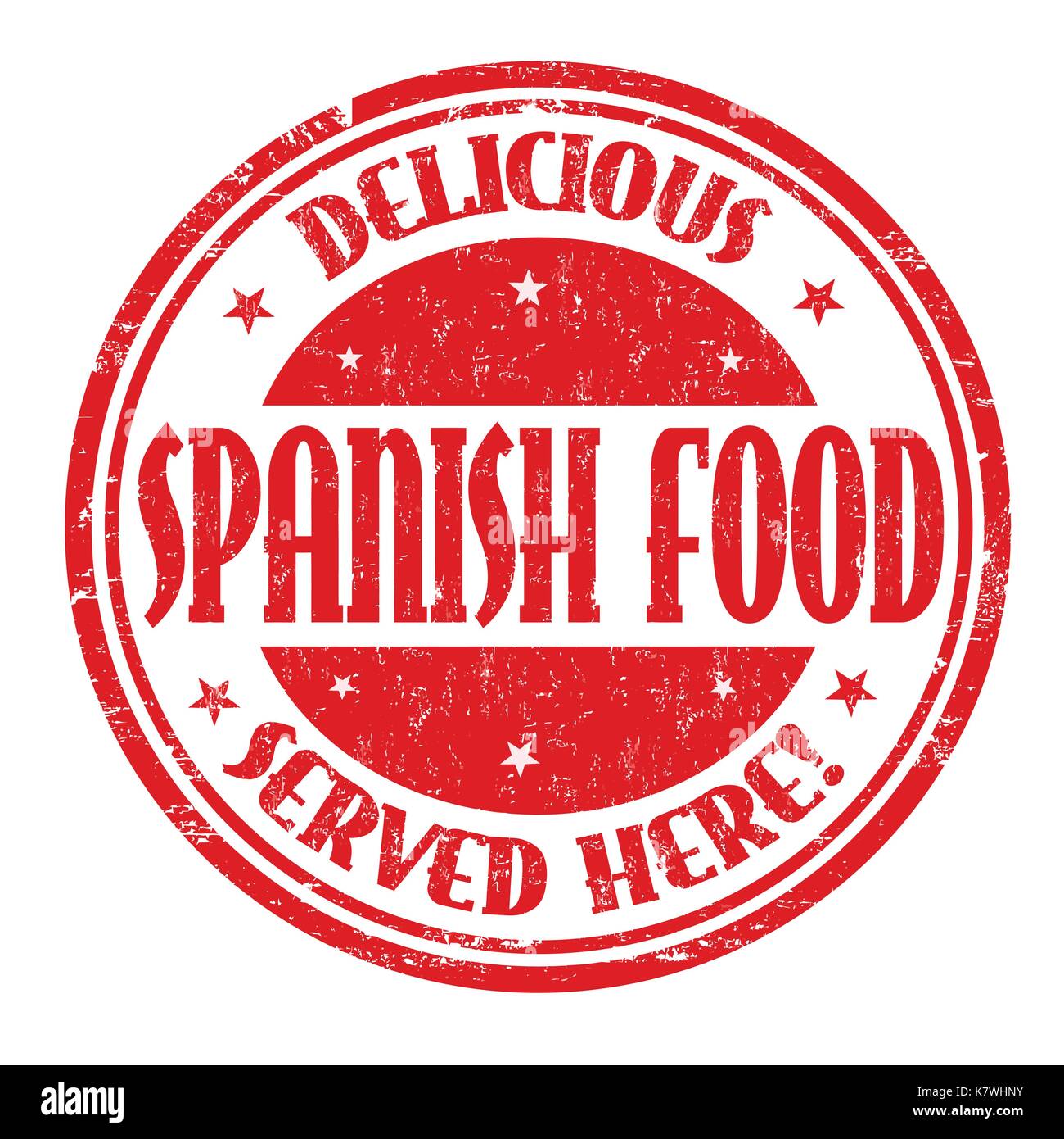 Spanish food grunge rubber stamp on white background, vector ...