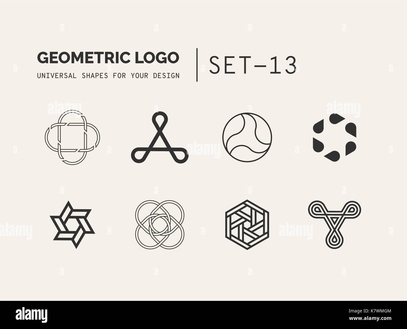 Universal geometric shapes in Stock Vector Images - Alamy