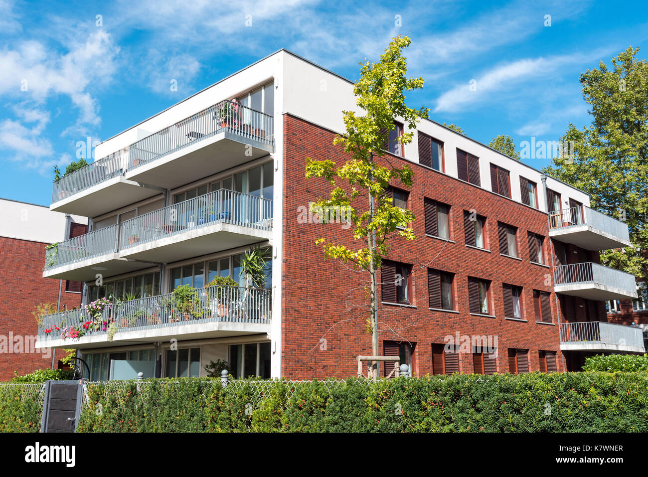 Modern apartment house seen in Berlin, Germany Stock Photo - Alamy
