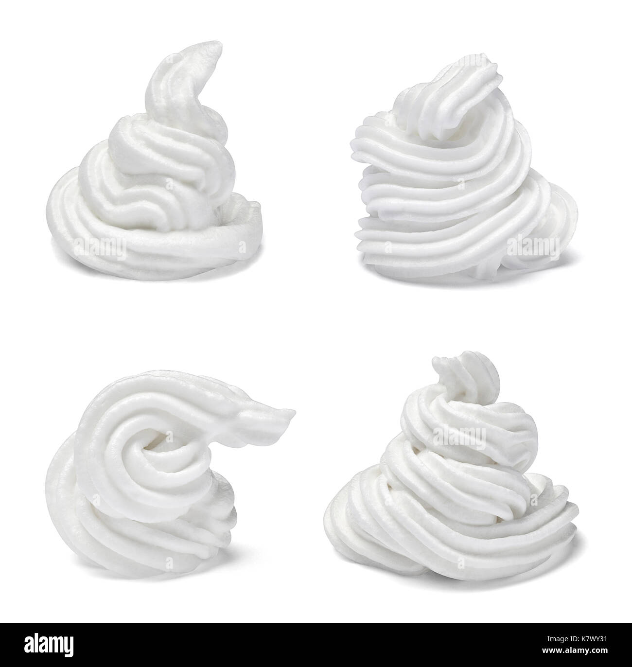 close up of a whipped cream on white background isolated Stock Photo ...