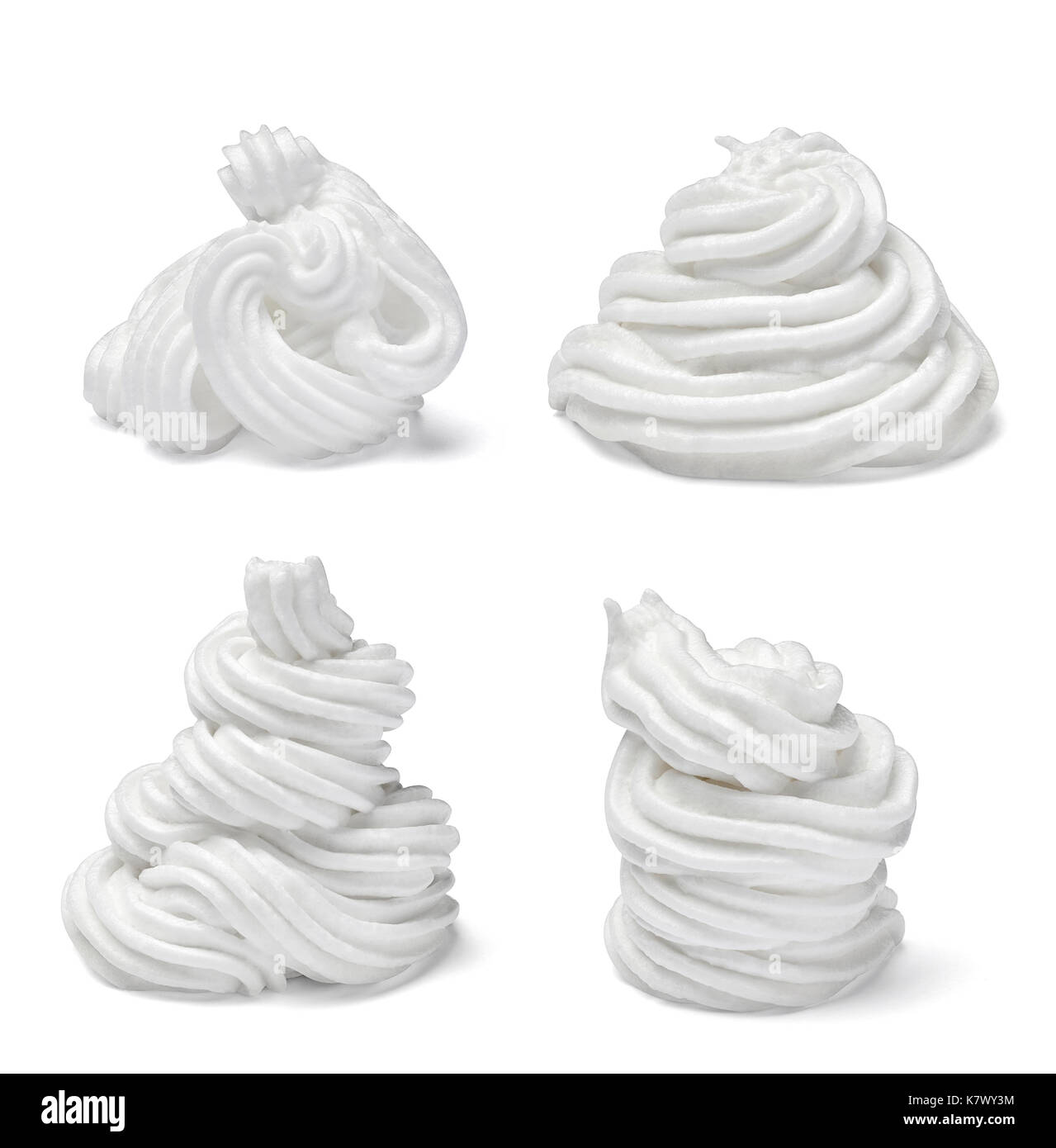 close up of a whipped cream on white background isolated Stock Photo ...