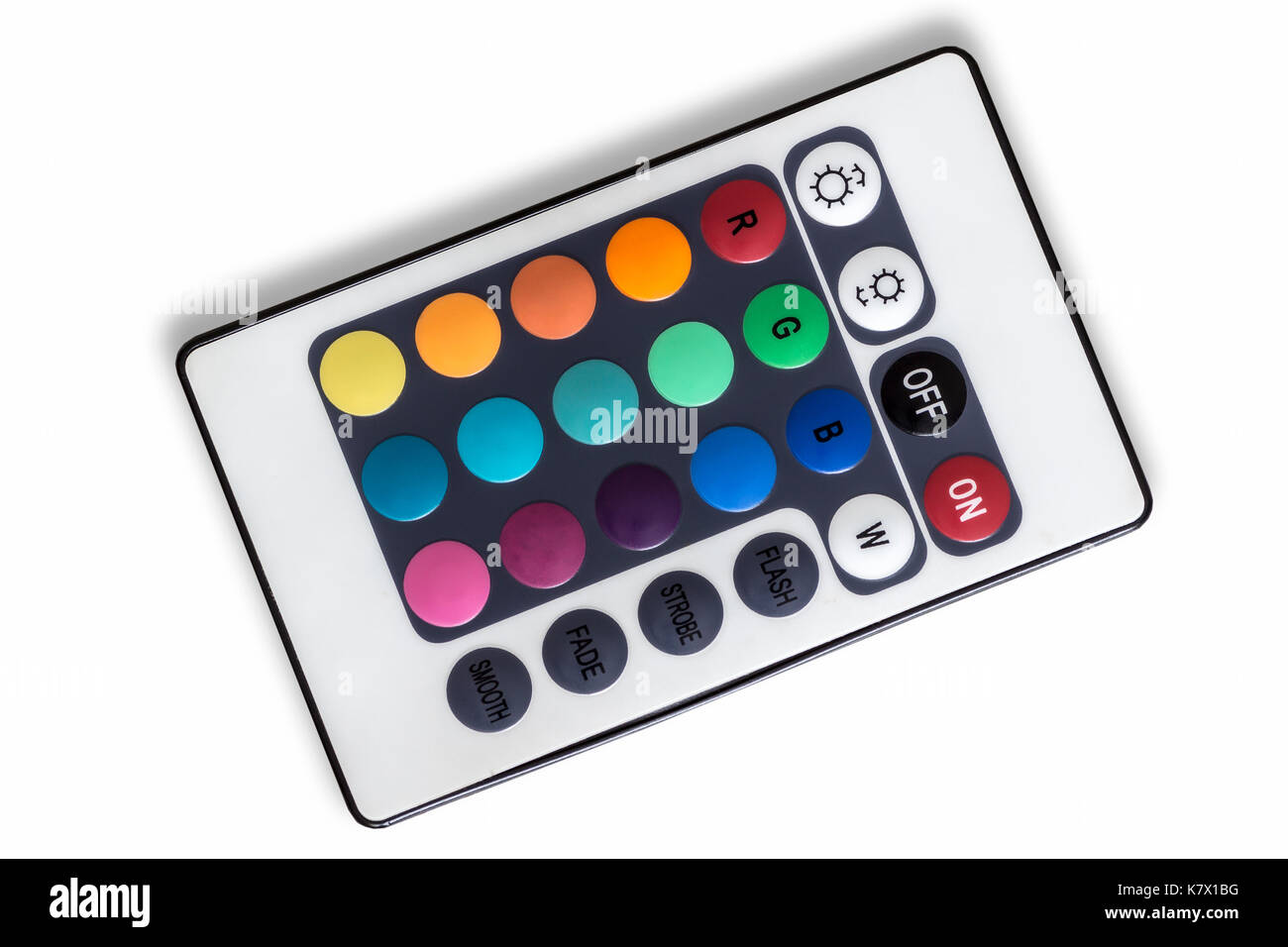 Remote control color LED lighting closeup Stock Photo - Alamy