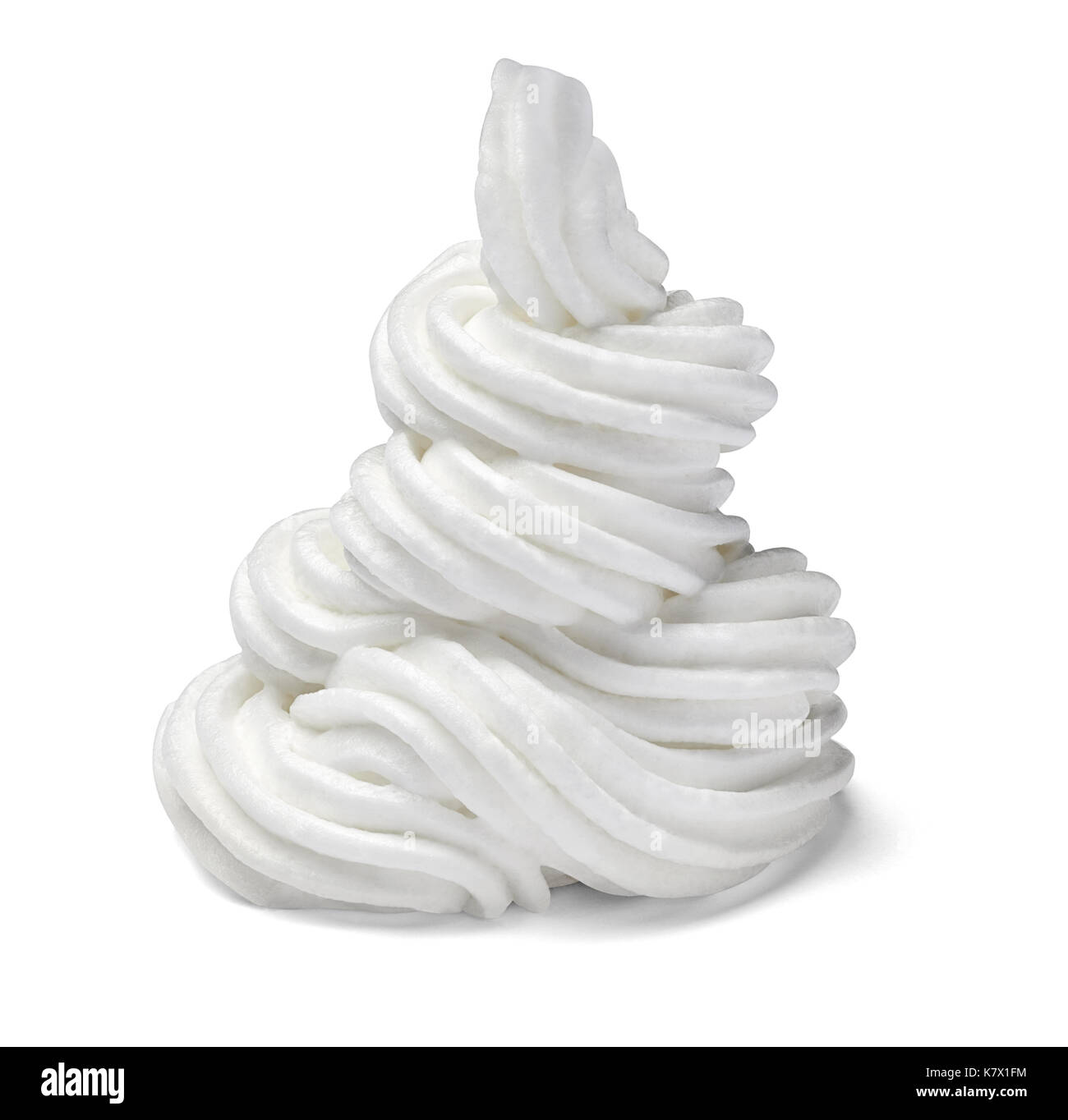 close up of a whipped cream on white background isolated Stock Photo ...