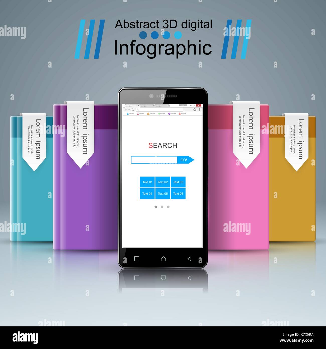 3D infographic. Smartphone icon Stock Vector Image & Art - Alamy