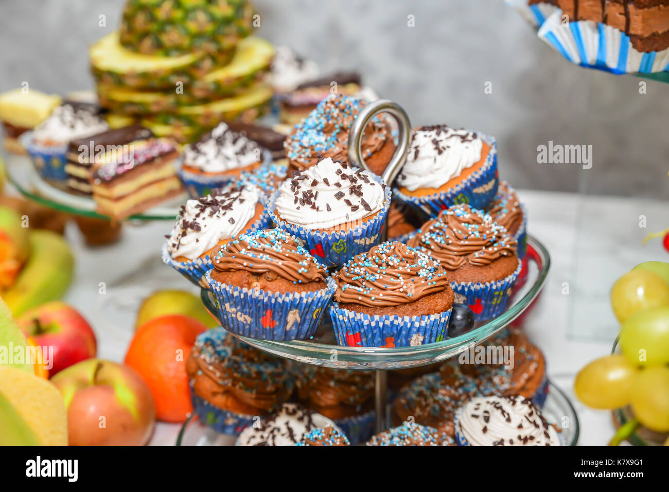 sweets arrangements for wedding reception or similar events Stock Photo ...