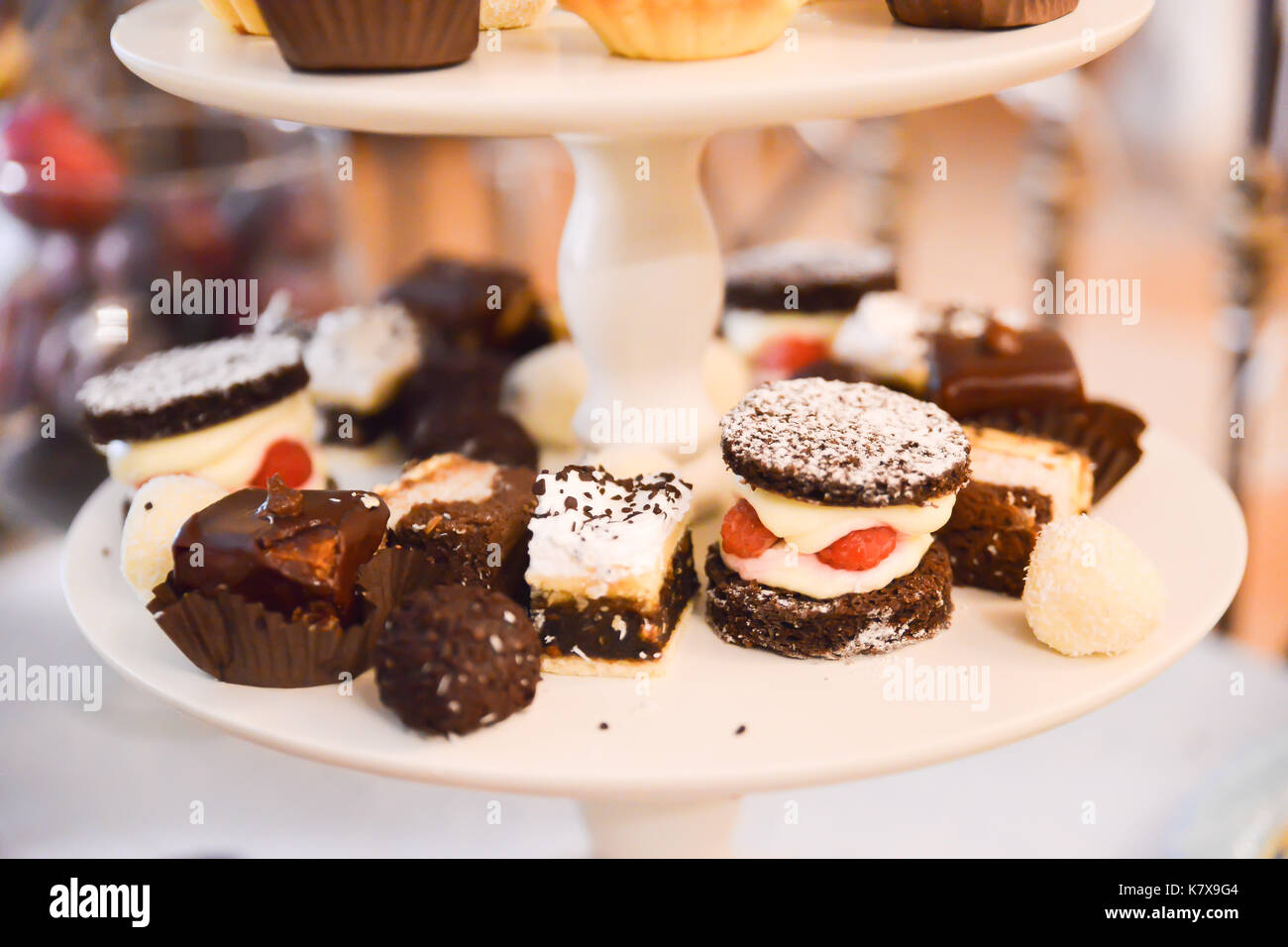 sweets arrangements for wedding reception or similar events Stock Photo ...