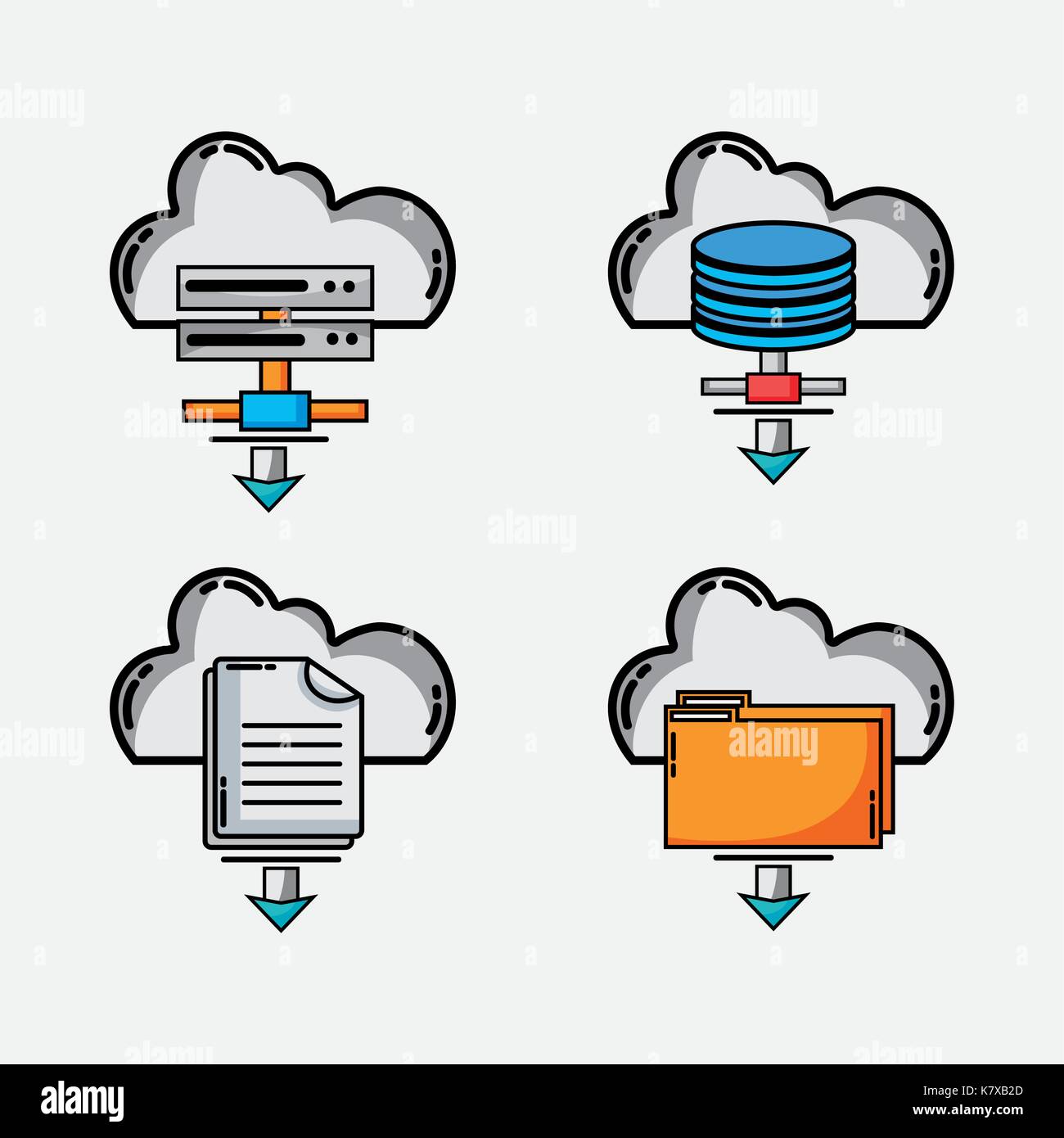 set data connection technology with information Stock Vector Image ...
