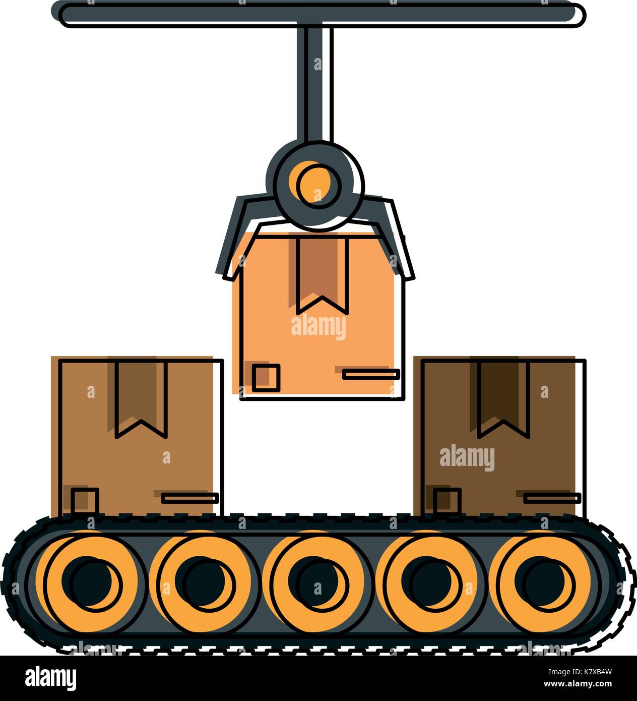 Factory packing boxes Stock Vector Images - Alamy