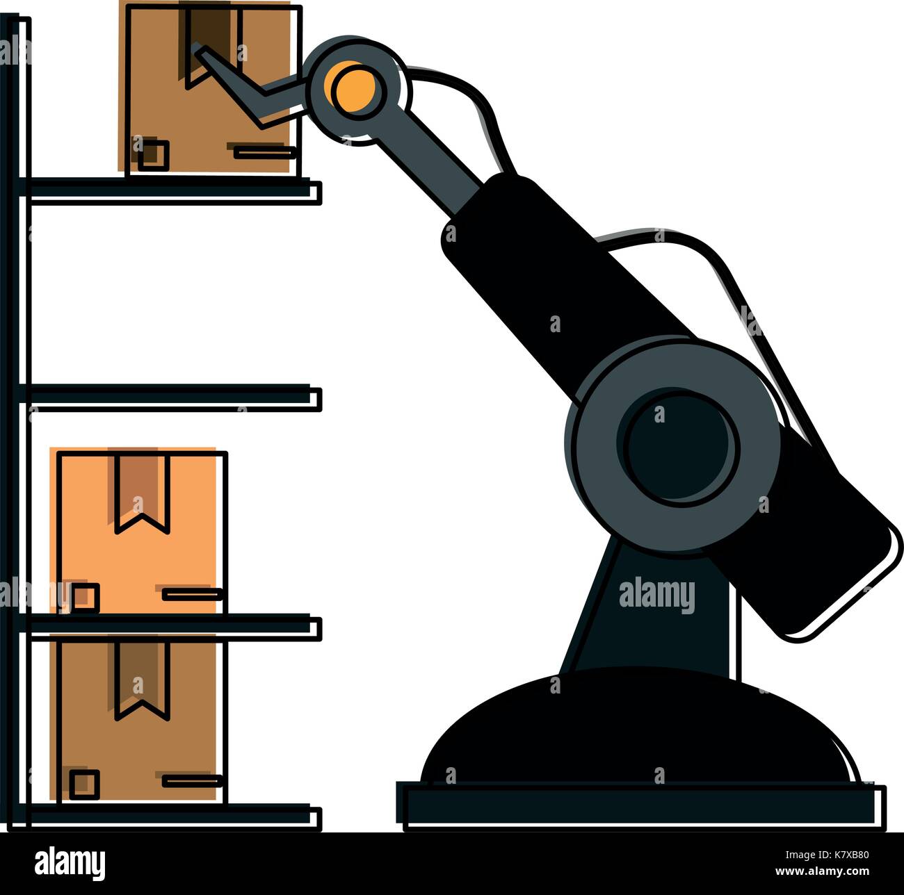 Factory packing boxes Stock Vector Images - Alamy