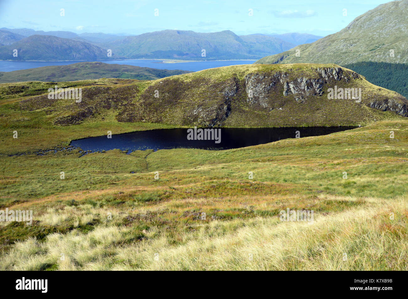 Small Lochan on the Western Ridge of the Scottish Mountain Corbett ...