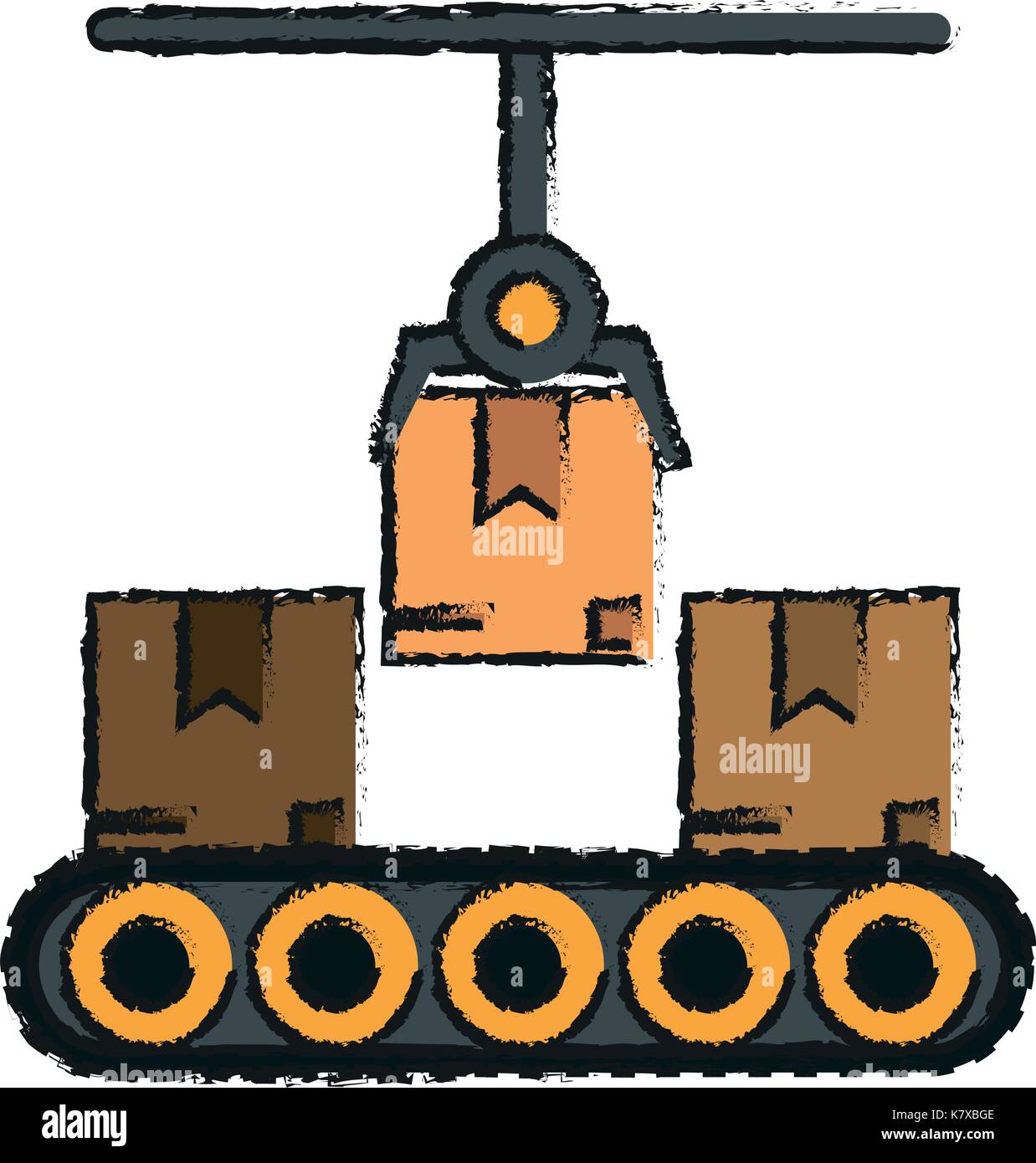 Factory packing boxes Stock Vector Images - Alamy