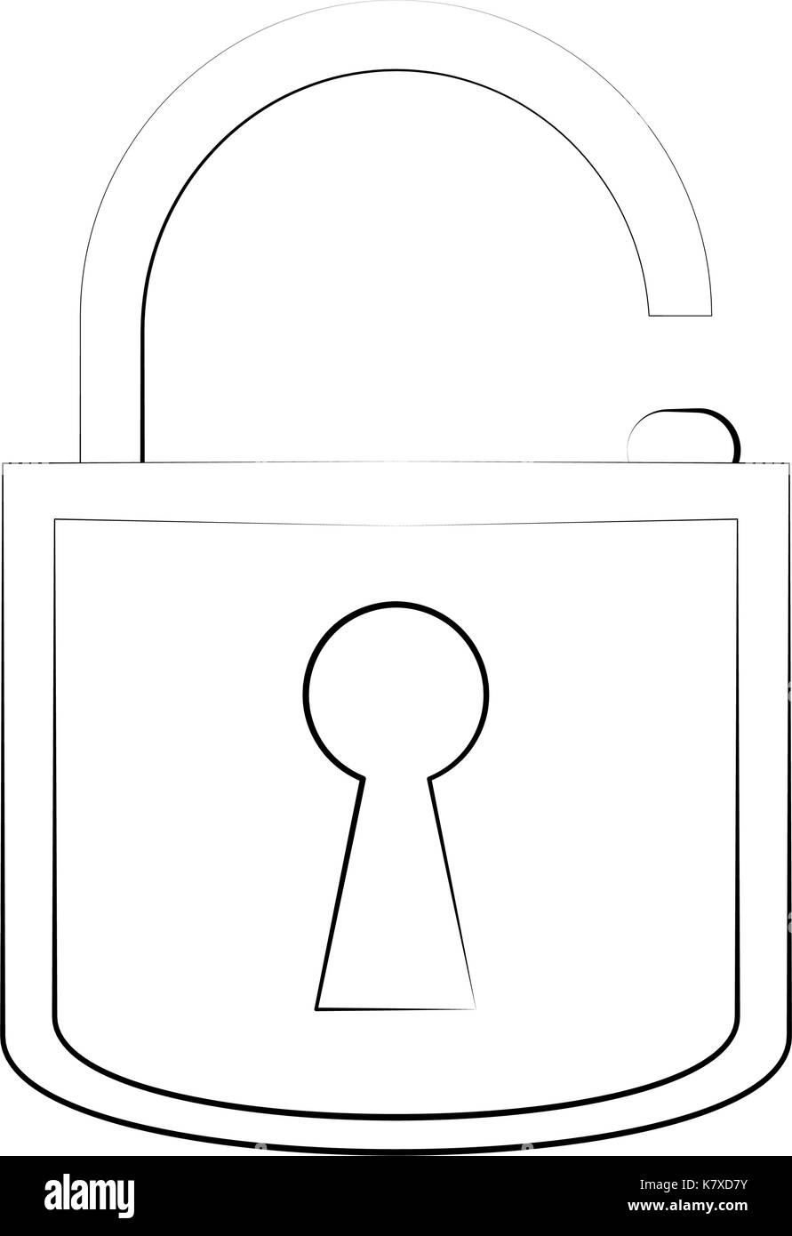 safety lock with keyhole on front icon image Stock Vector Image & Art ...